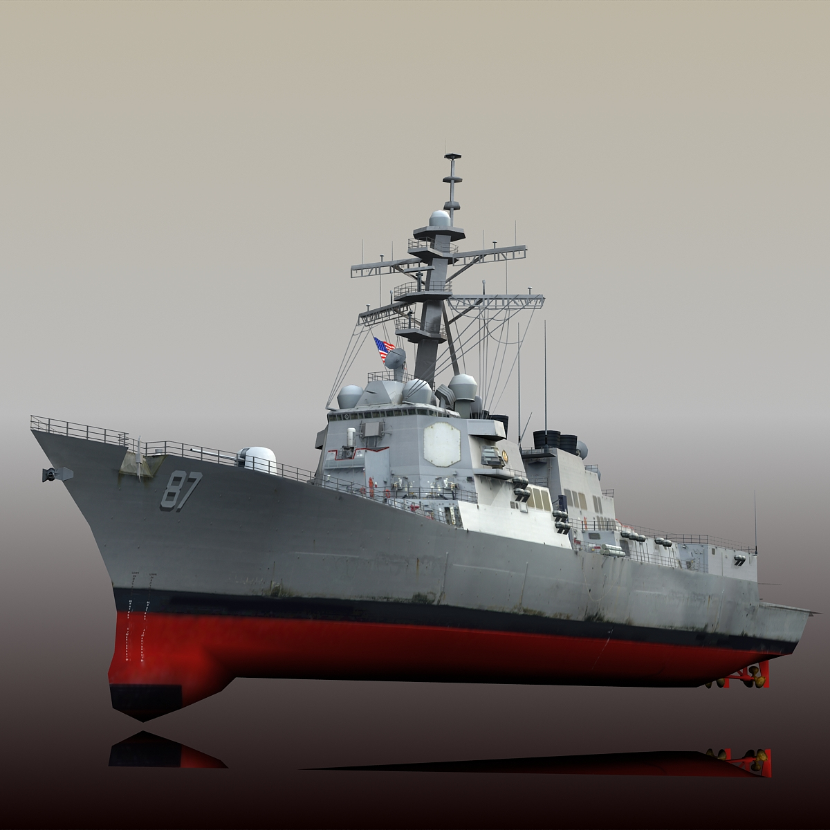 uss mason ddg-87 dd 3d max