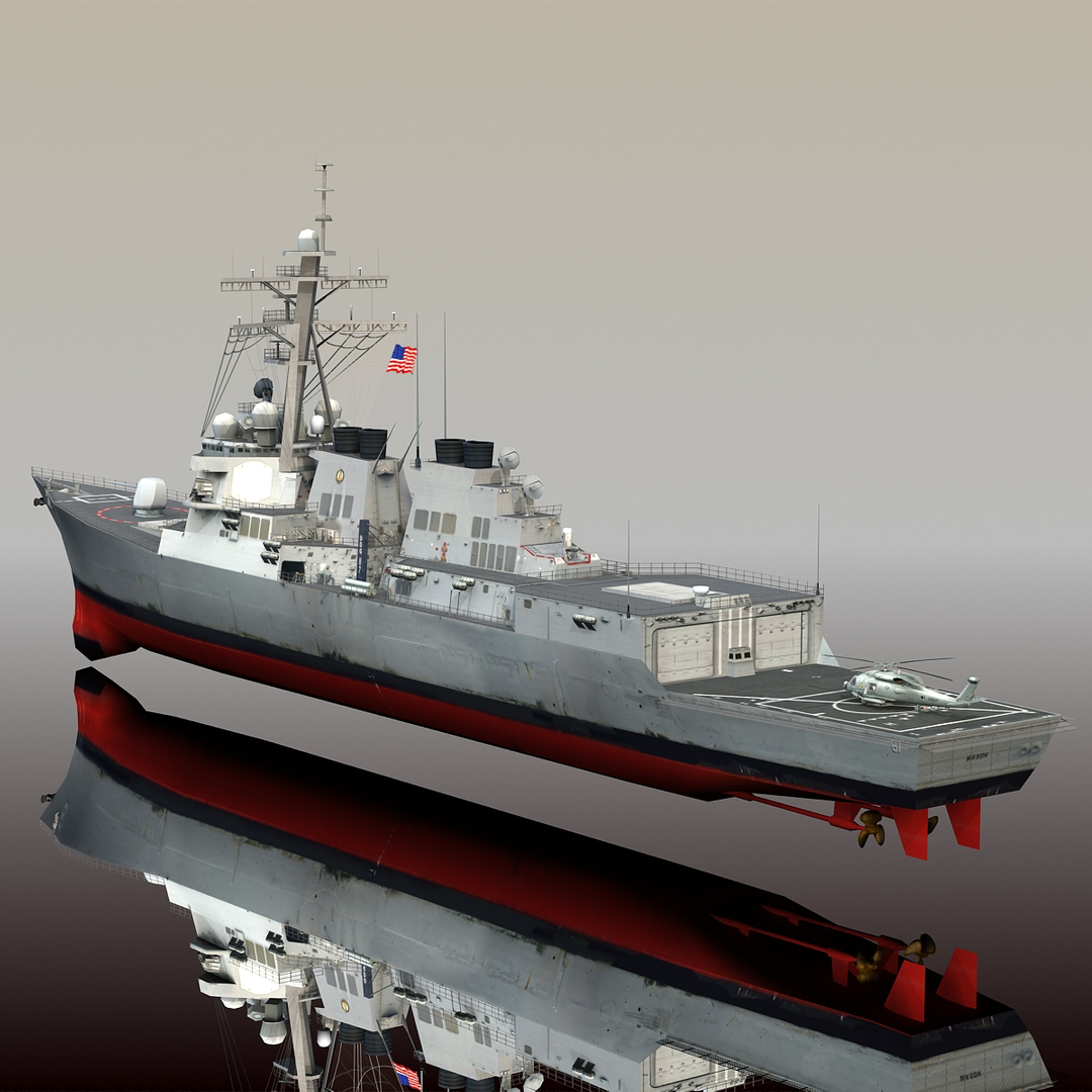 uss mason ddg-87 dd 3d max