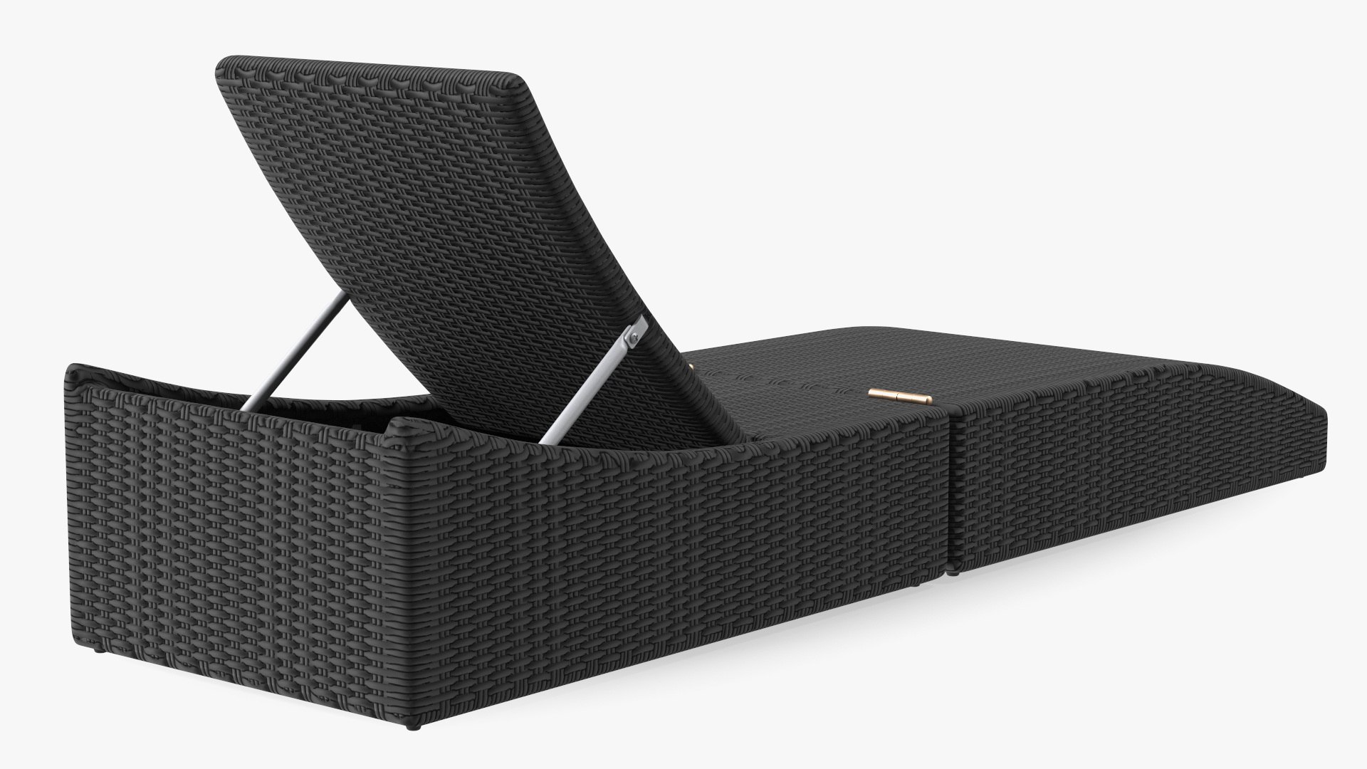 3D Designer Pool Lounge Chair Black Blue Rigged For Maya Model ...