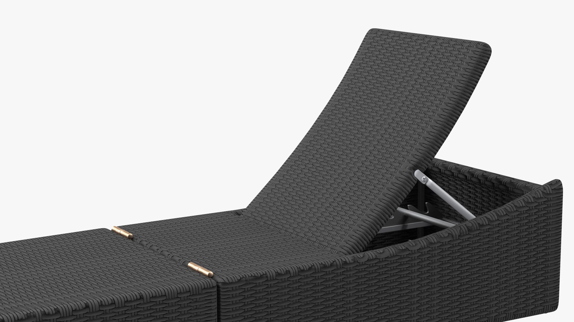 3D Designer Pool Lounge Chair Black Blue Rigged for Maya model ...