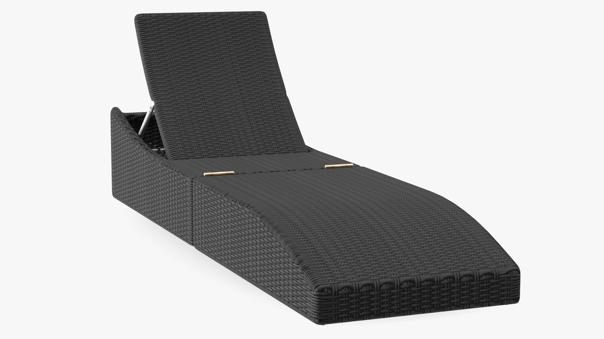 3D Designer Pool Lounge Chair Black Blue Rigged For Maya Model ...