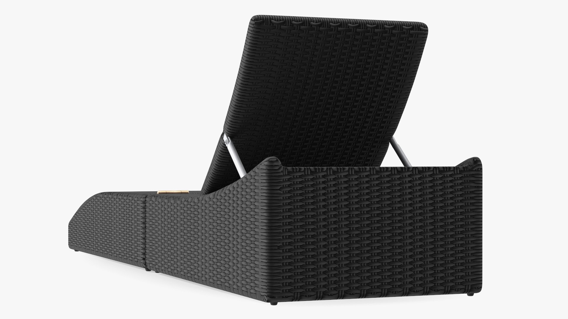 3D Designer Pool Lounge Chair Black Blue Rigged For Maya Model ...