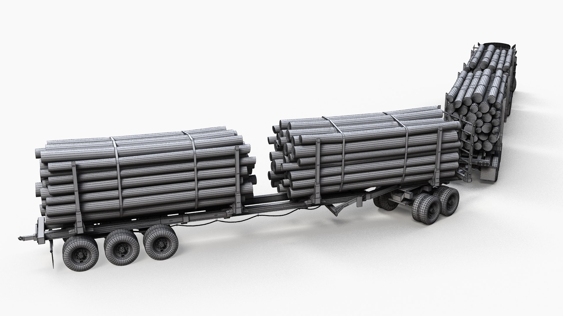 Mack R logger truck 3D model - TurboSquid 2087956