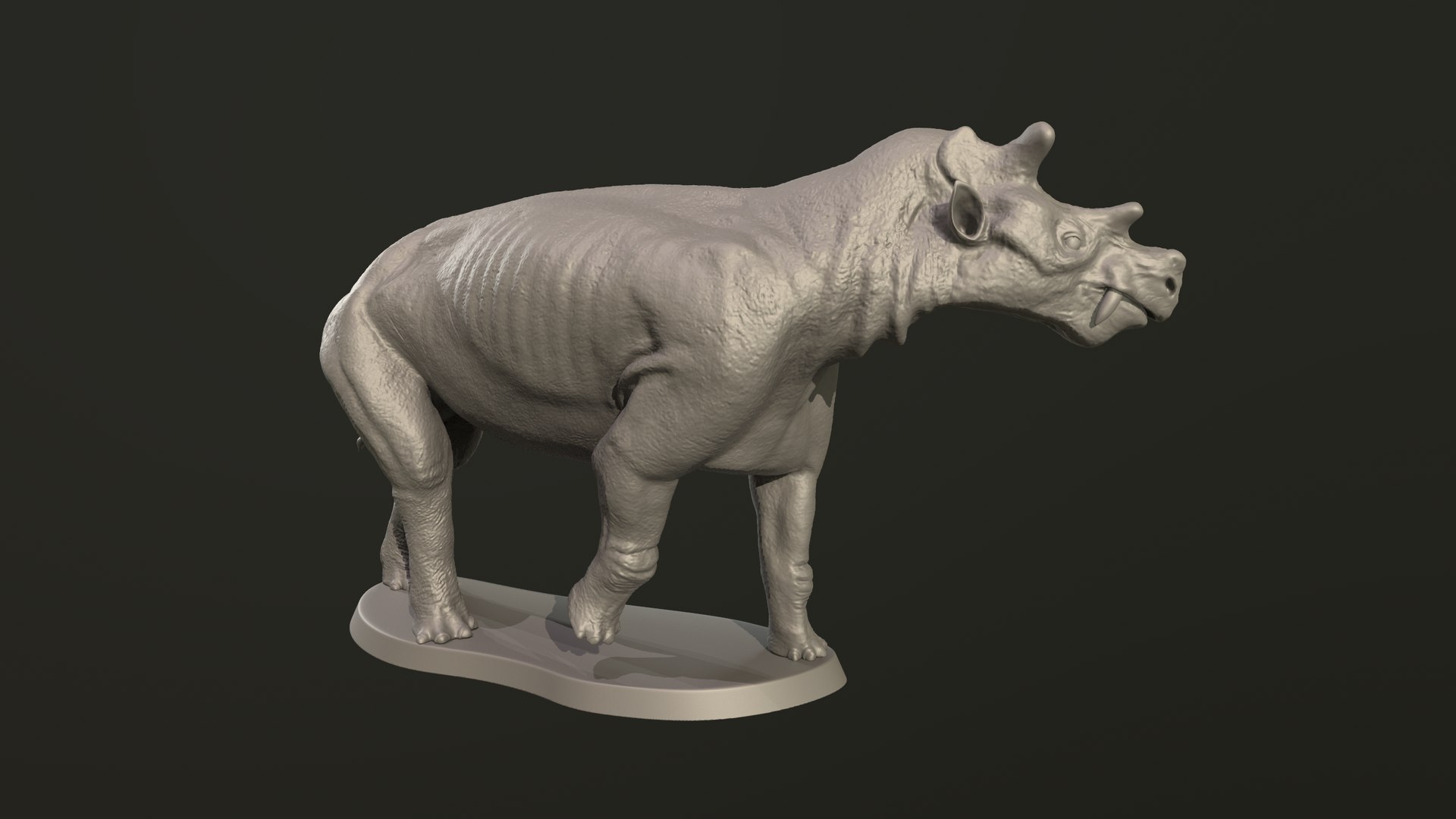 3D Uintatherium 3D Print Model - TurboSquid 1730493