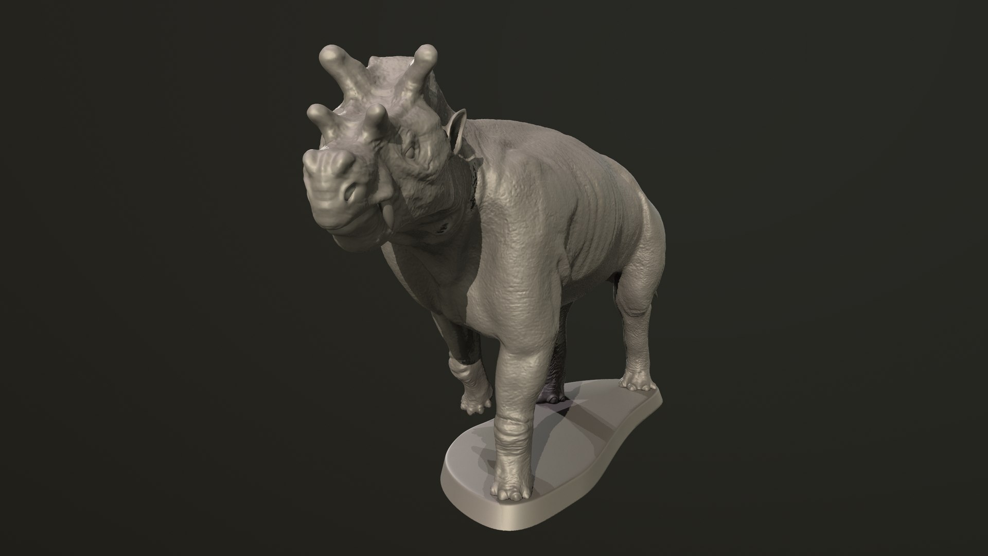 3D Uintatherium 3D Print Model - TurboSquid 1730493