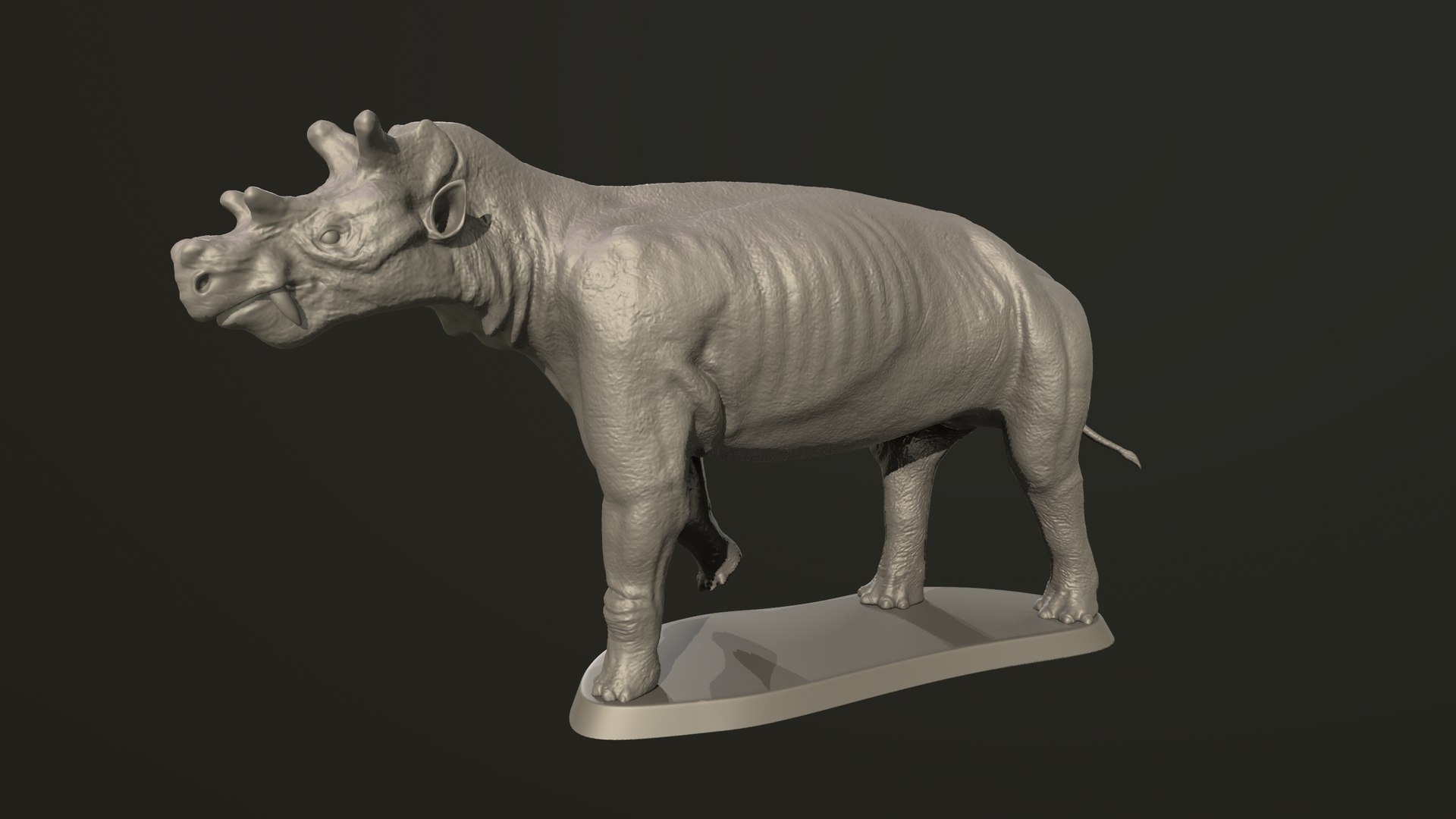 3D Uintatherium 3D Print Model - TurboSquid 1730493