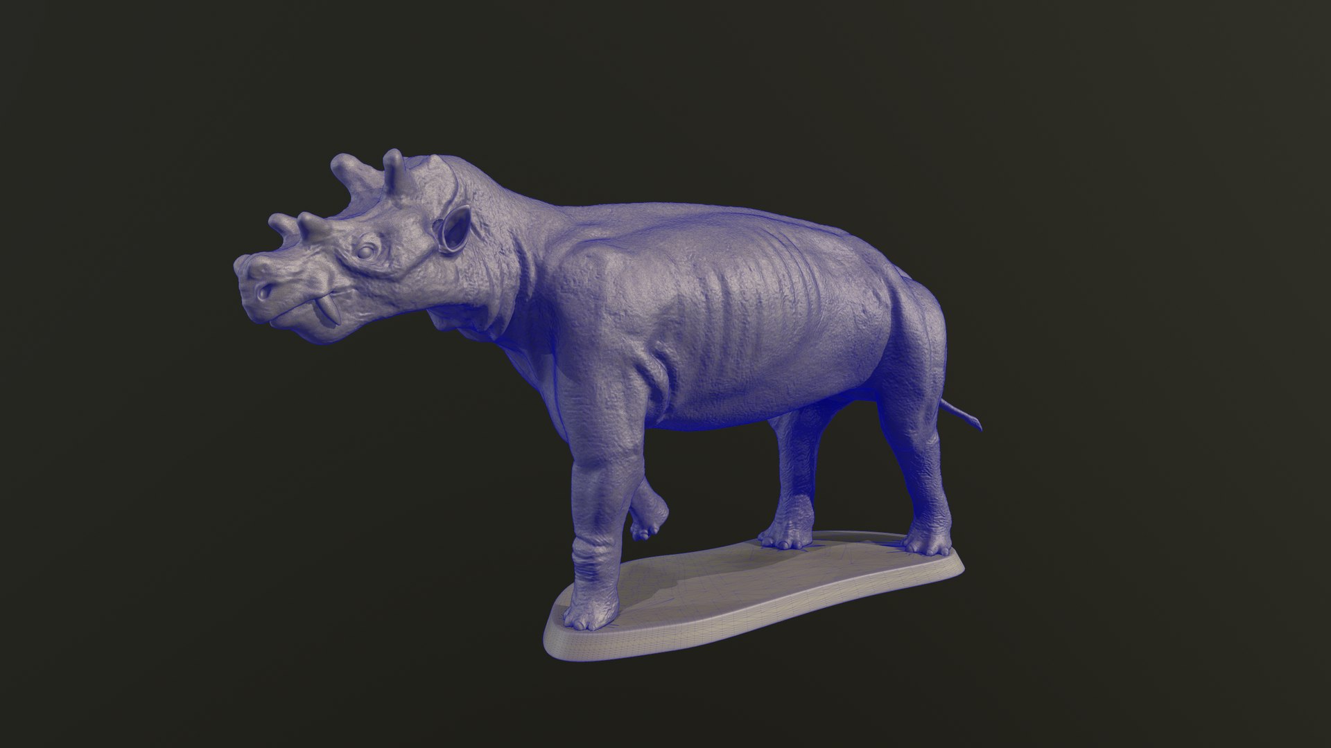 3D Uintatherium 3D Print Model - TurboSquid 1730493