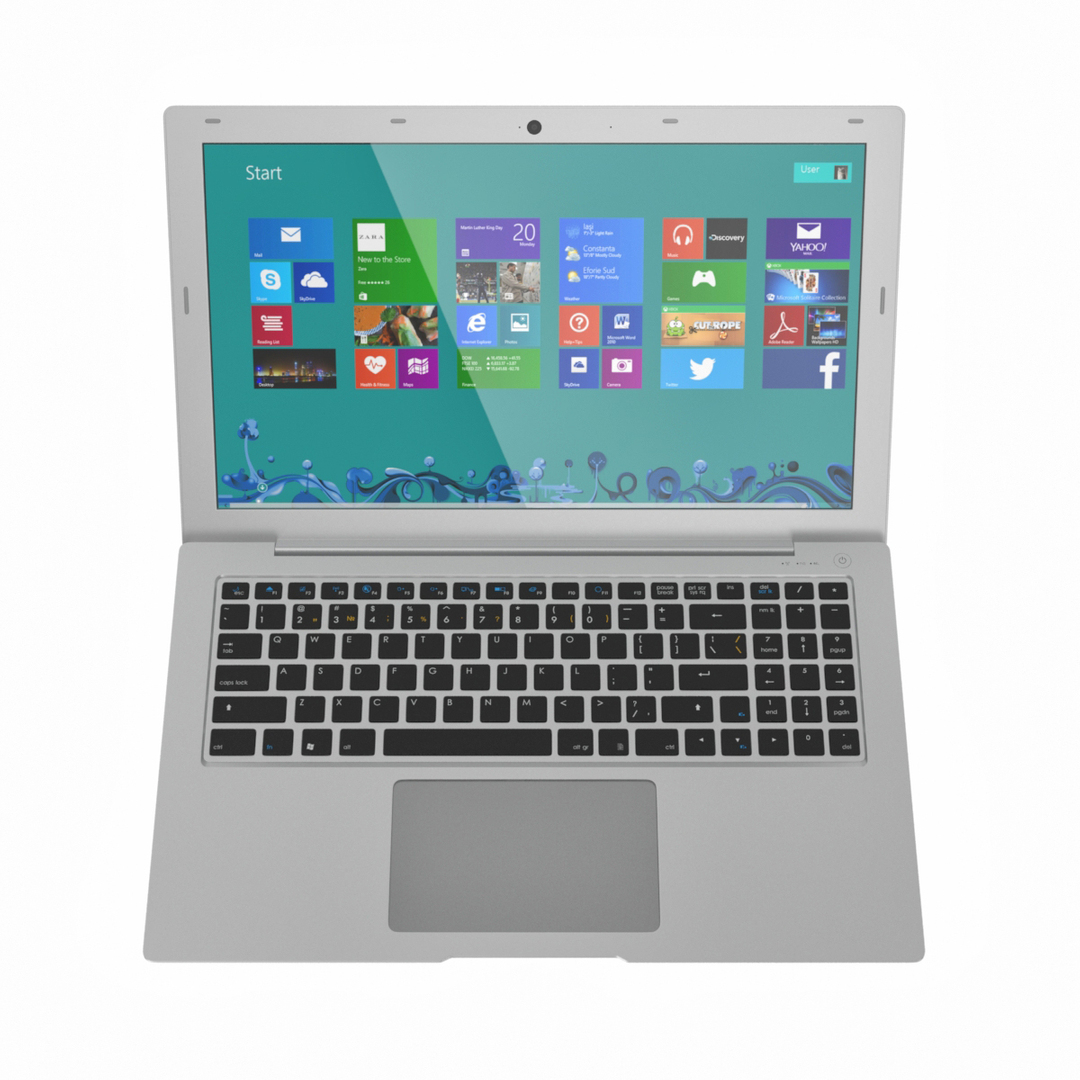 of silver laptop 15 6
