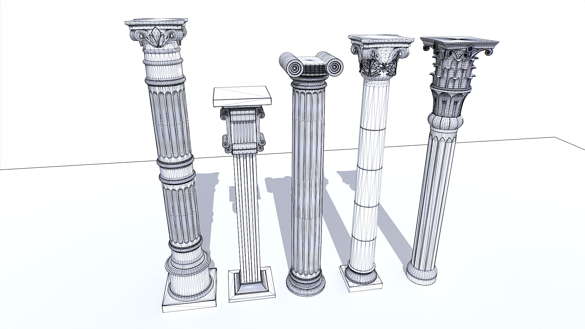 3D Stone Columns Pack Model - TurboSquid 2150459