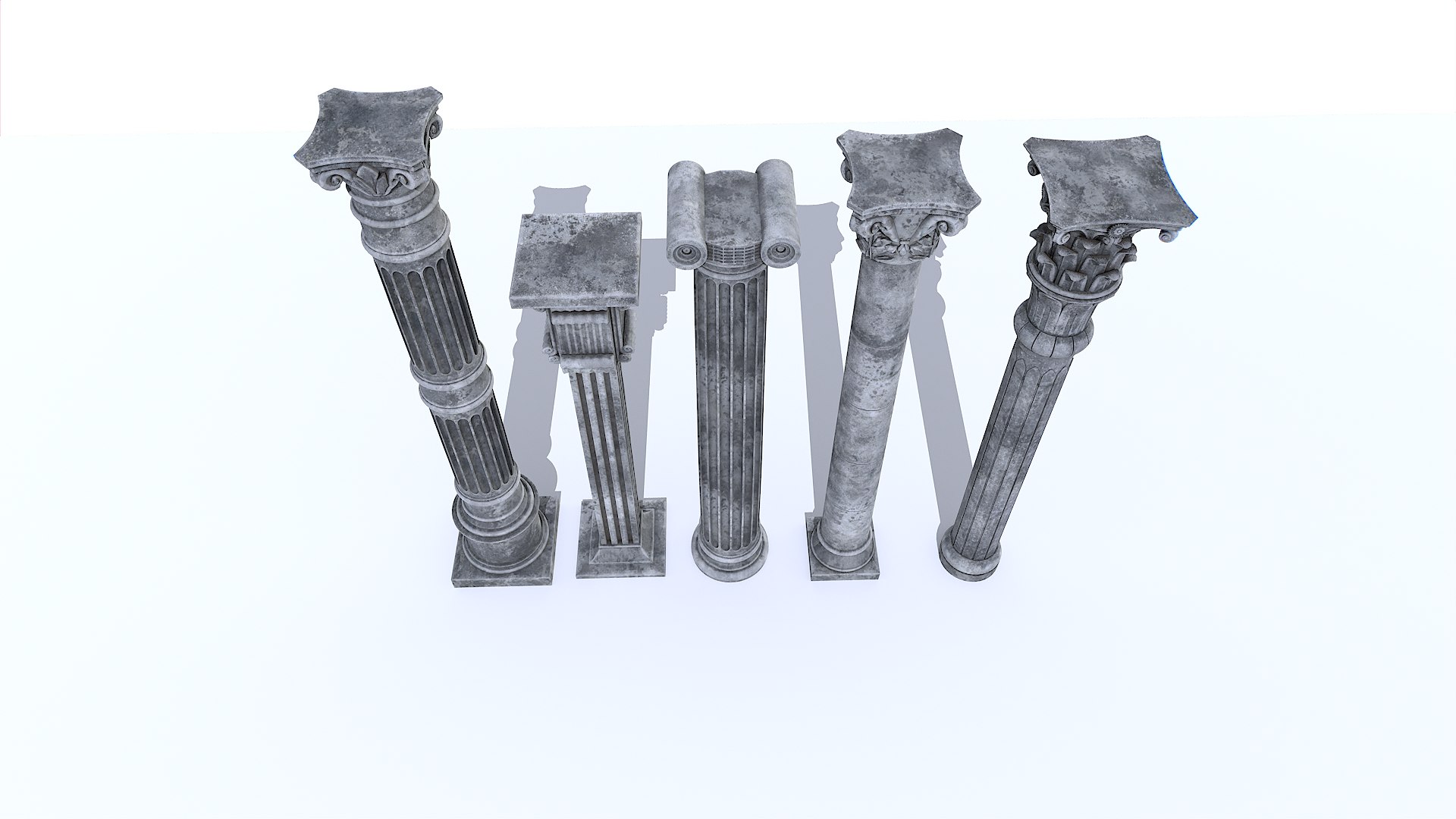 3D Stone Columns Pack Model - TurboSquid 2150459