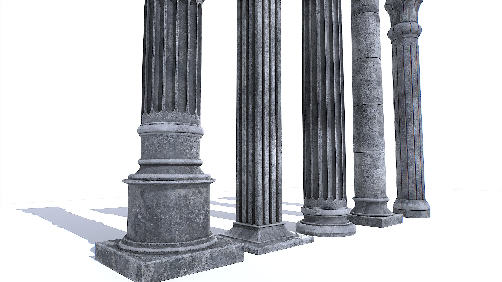 3D Stone Columns Pack Model - TurboSquid 2150459