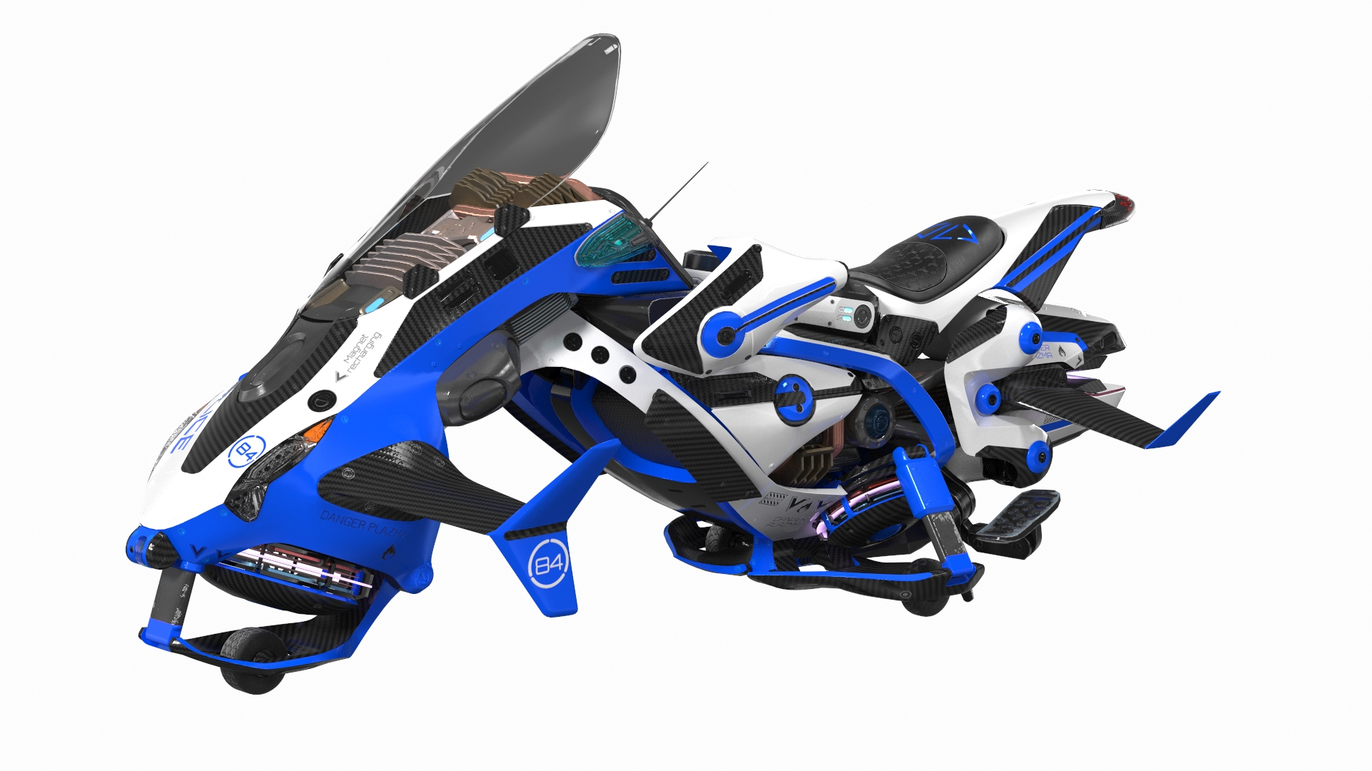 Scifi Fly Motorcycle Police Rigged for Maya 3D model - TurboSquid 2028633