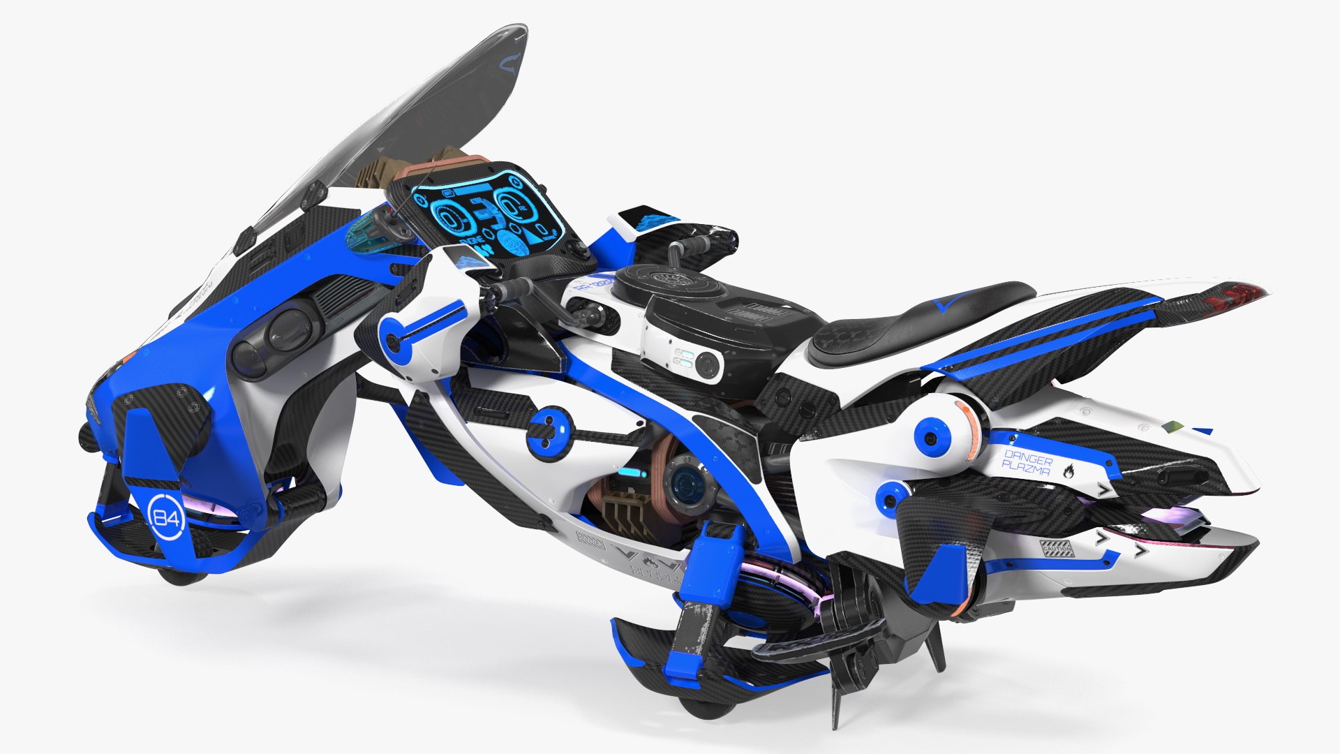 Scifi Fly Motorcycle Police Rigged for Maya 3D model - TurboSquid 2028633
