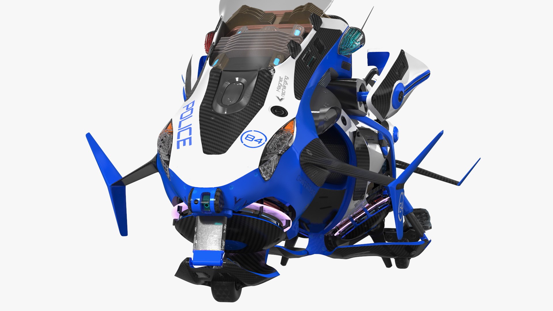 Scifi Fly Motorcycle Police Rigged for Maya 3D model - TurboSquid 2028633