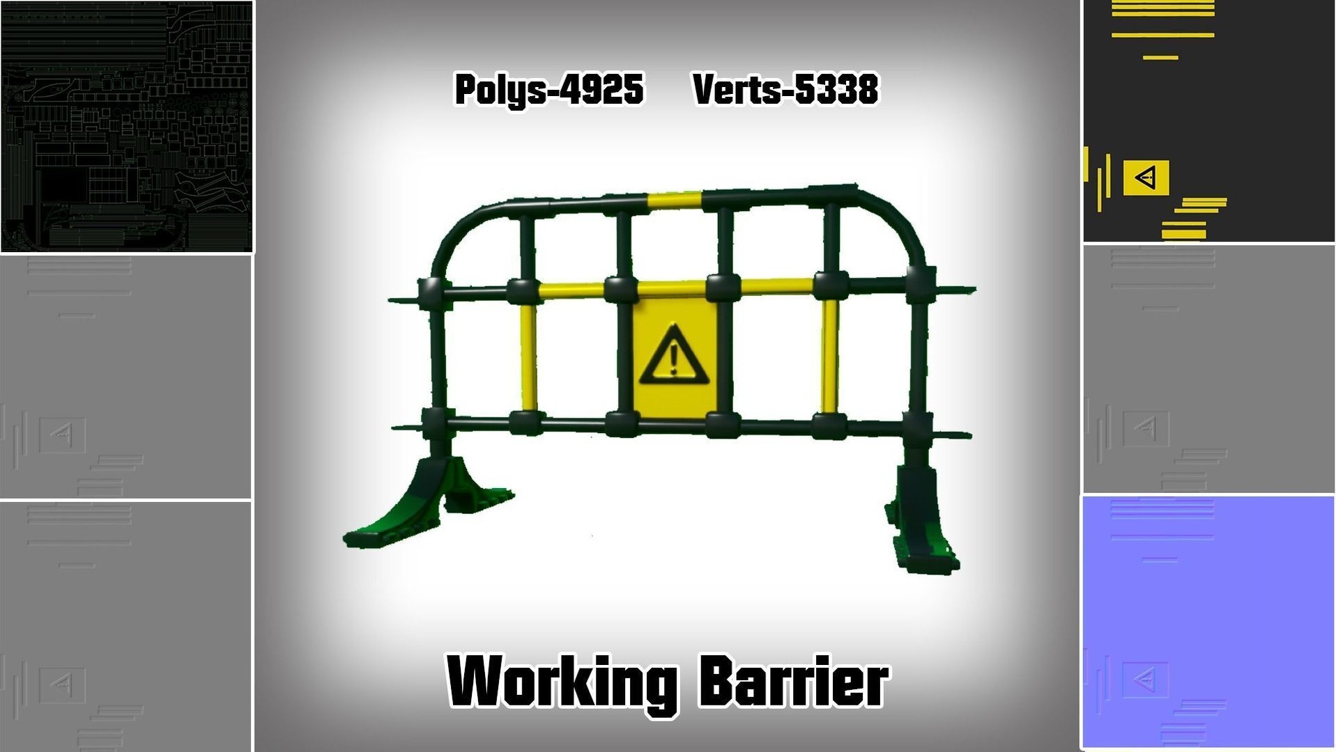 -bench Road Barricade Barrier 3D Model - TurboSquid 1587026