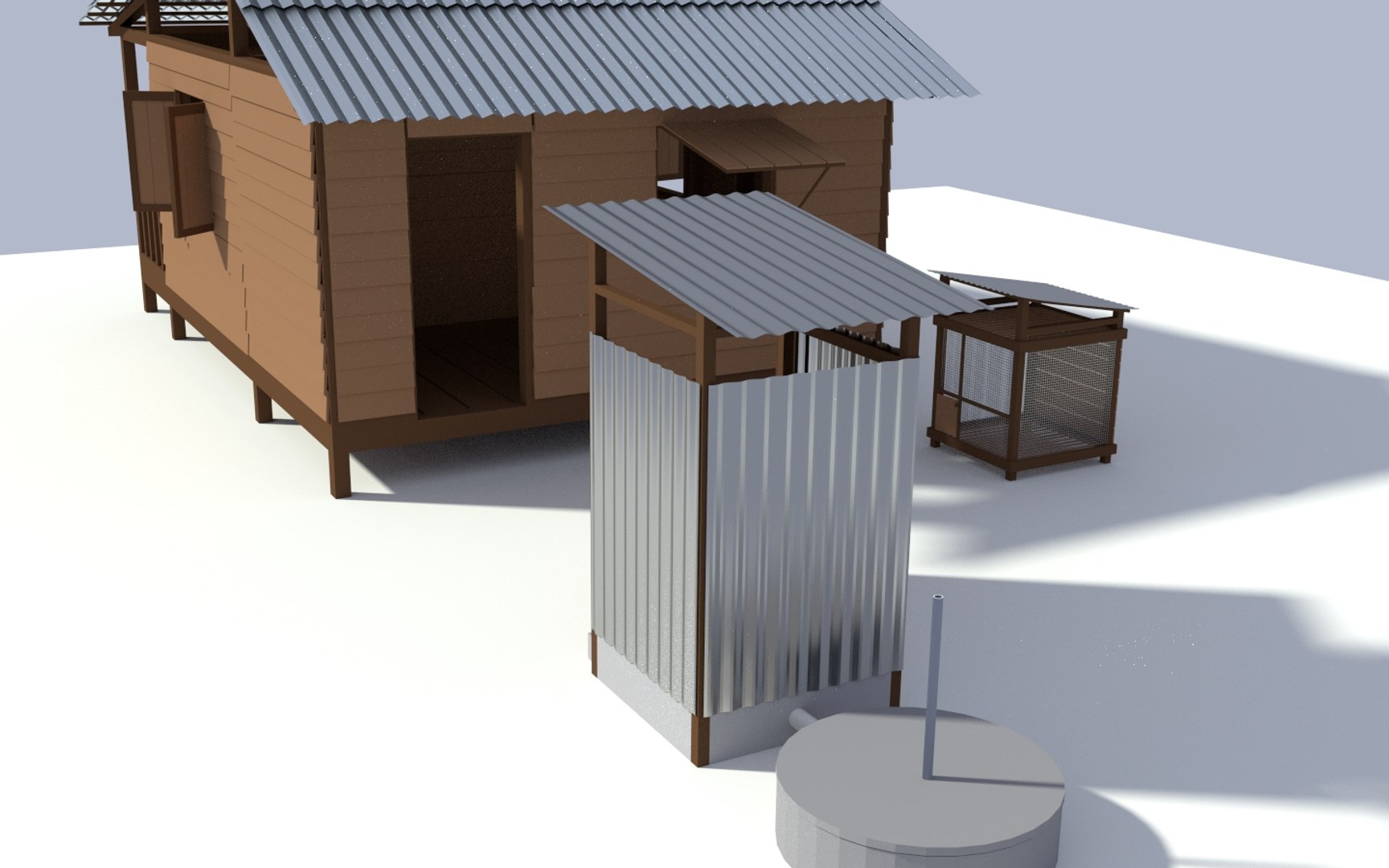 3d X Traditional House