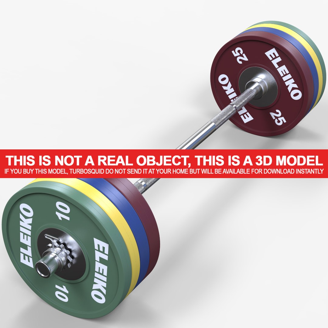 3D Olympic Weightlifting Bar Model - TurboSquid 1195634