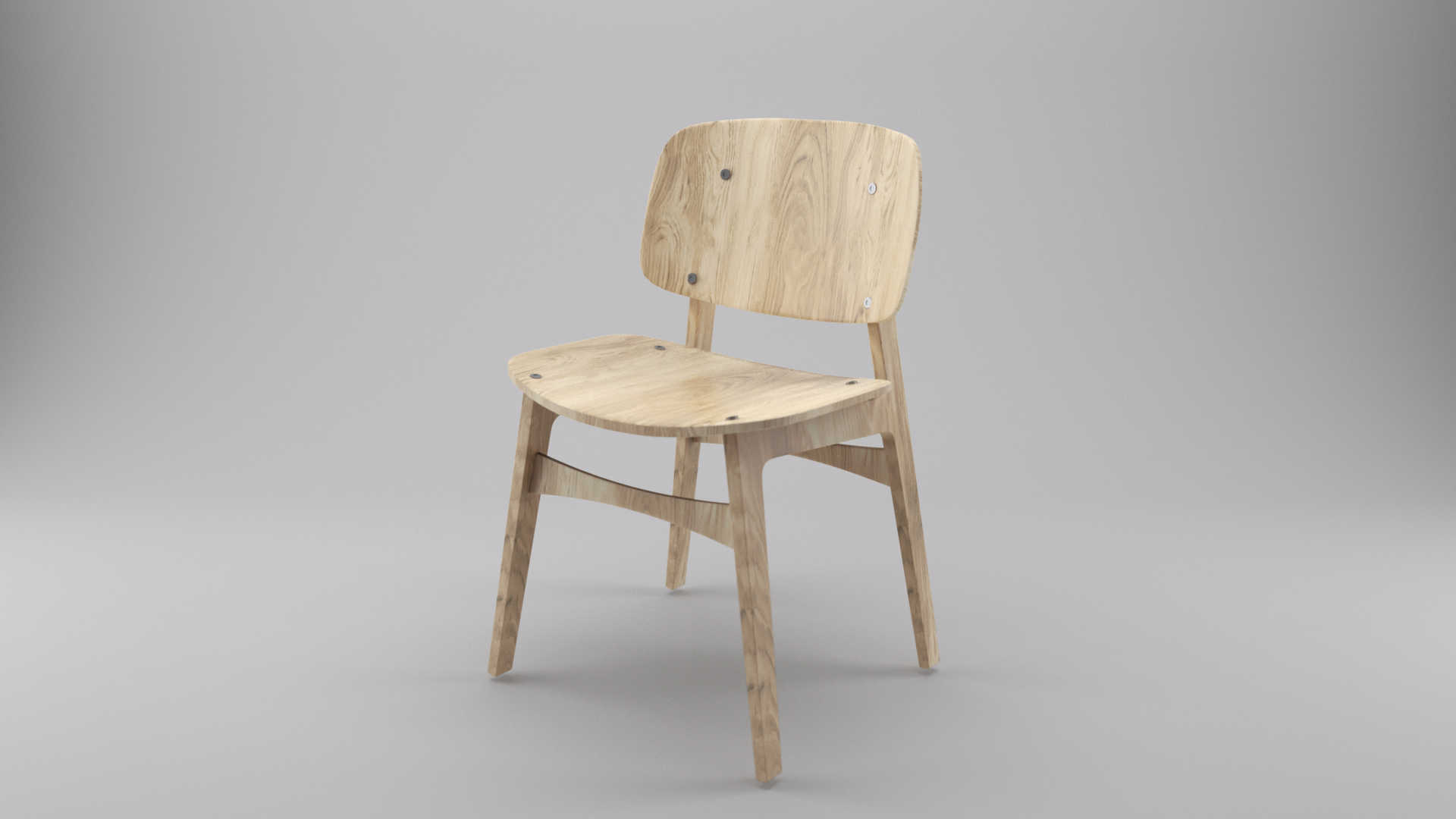 3D Wooden Dining Chair Model - TurboSquid 2085887