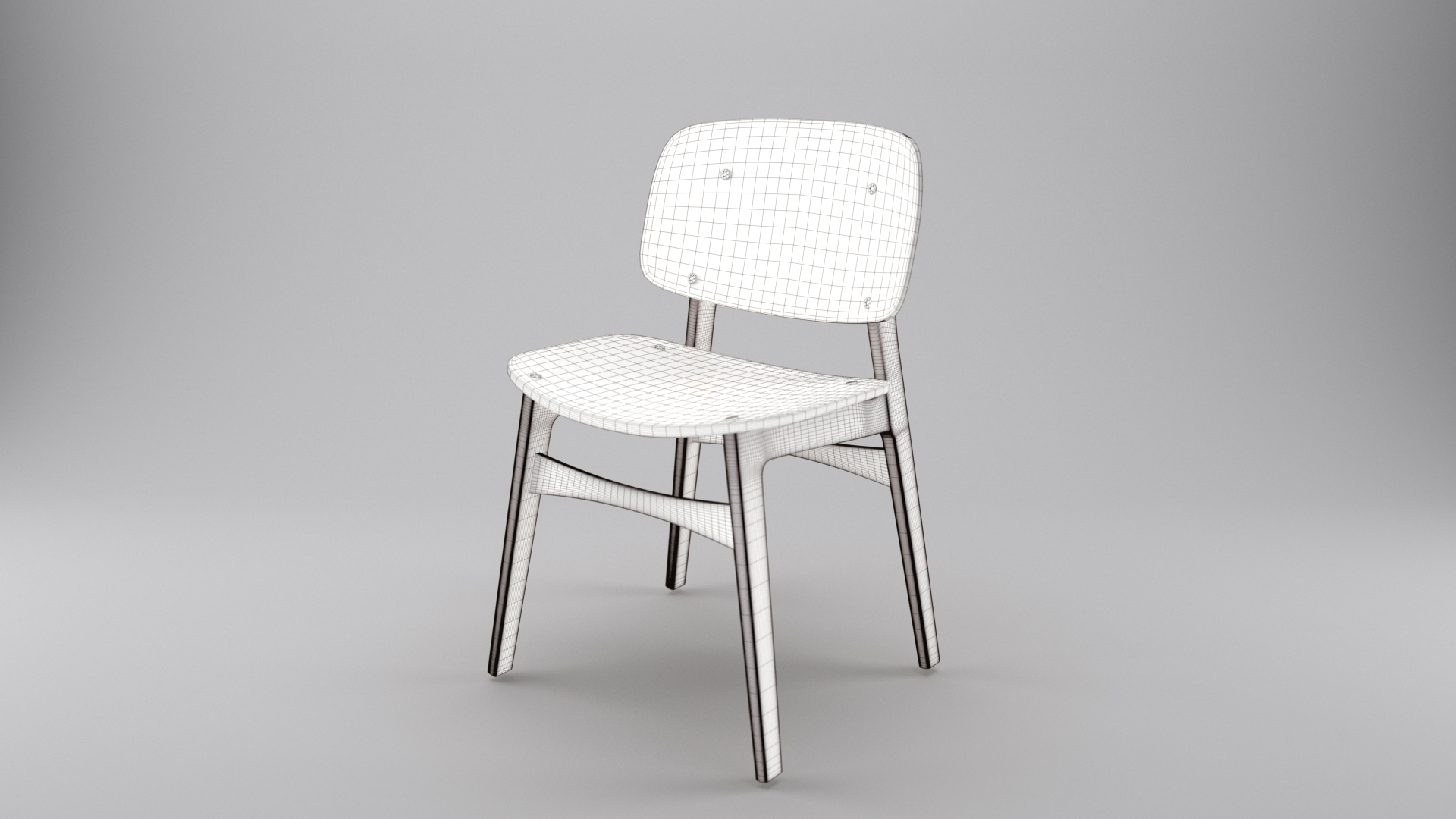 3D Wooden Dining Chair Model - TurboSquid 2085887