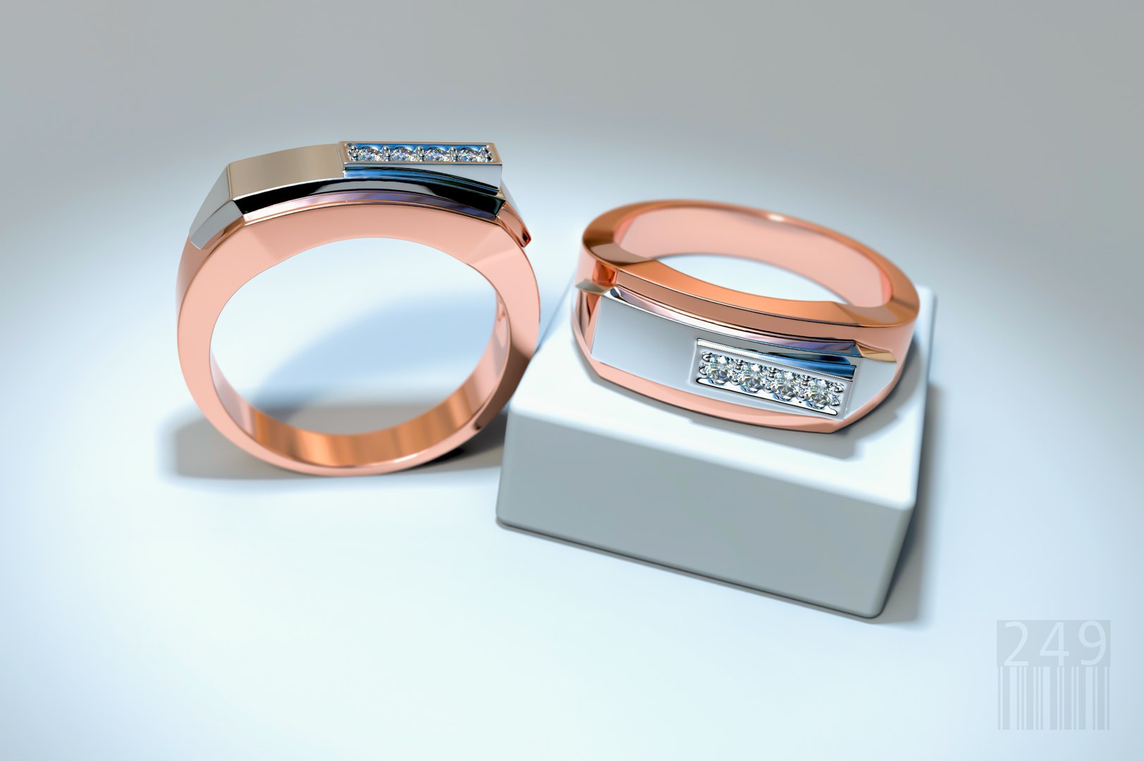 Jewelry men diamond ring model - TurboSquid 1317207