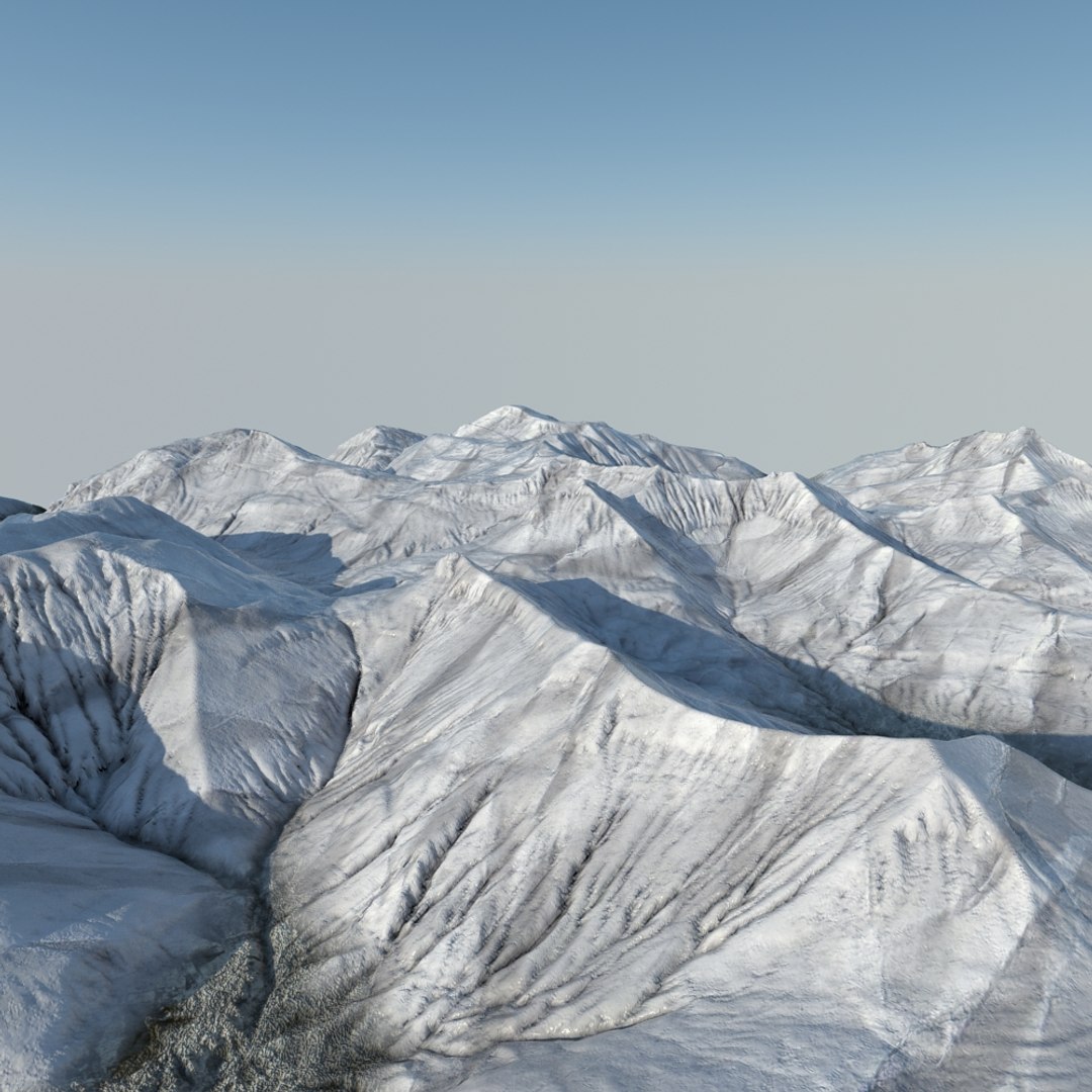 3d Glacier 1 Model