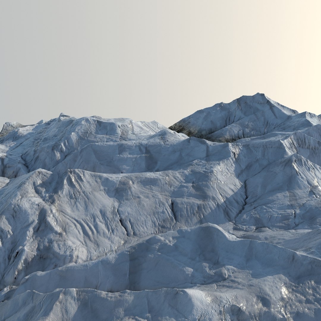 3d Glacier 1 Model