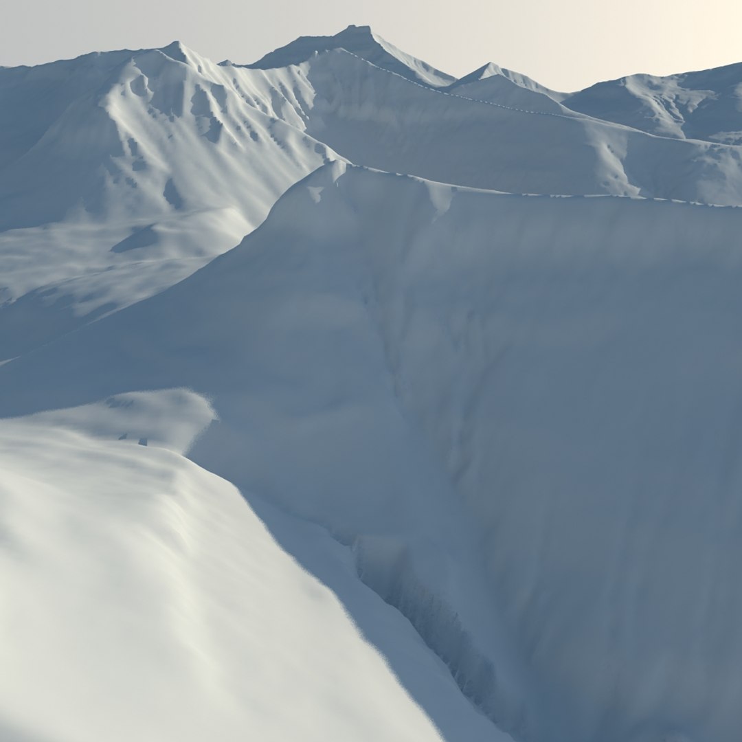 3d Glacier 1 Model