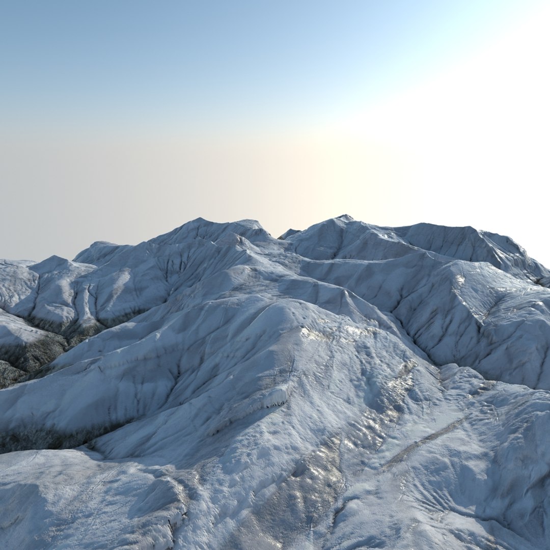 3d Glacier 1 Model