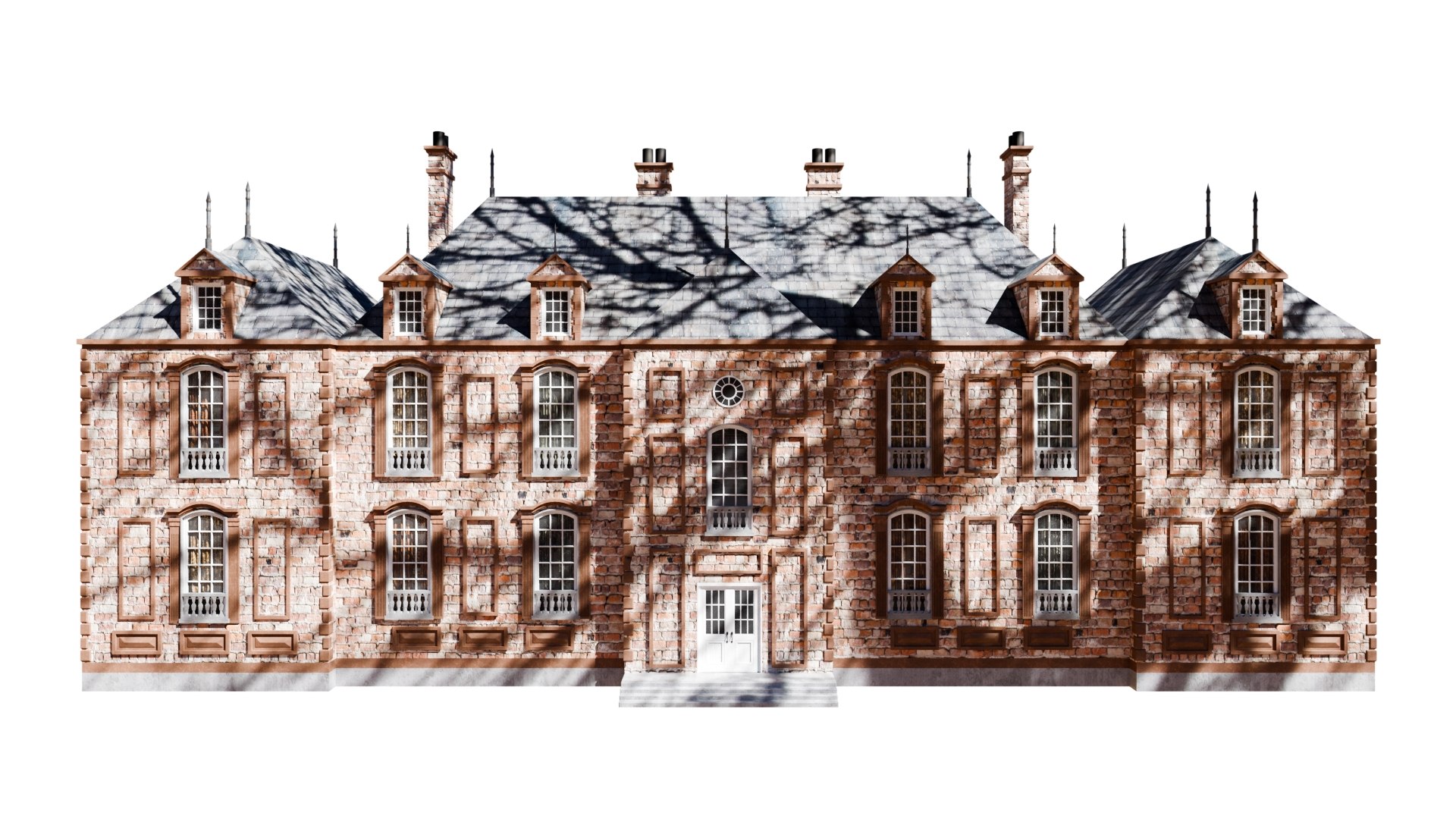 3D Chateau Le Corvier - 3D Model Of A French Mansion - TurboSquid 2186407