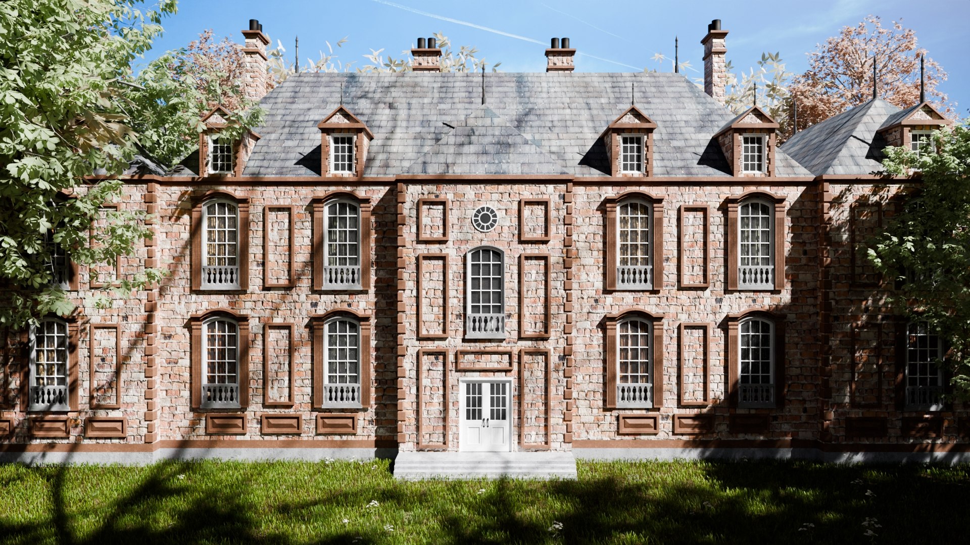 3D Chateau Le Corvier - 3D Model Of A French Mansion - TurboSquid 2186407