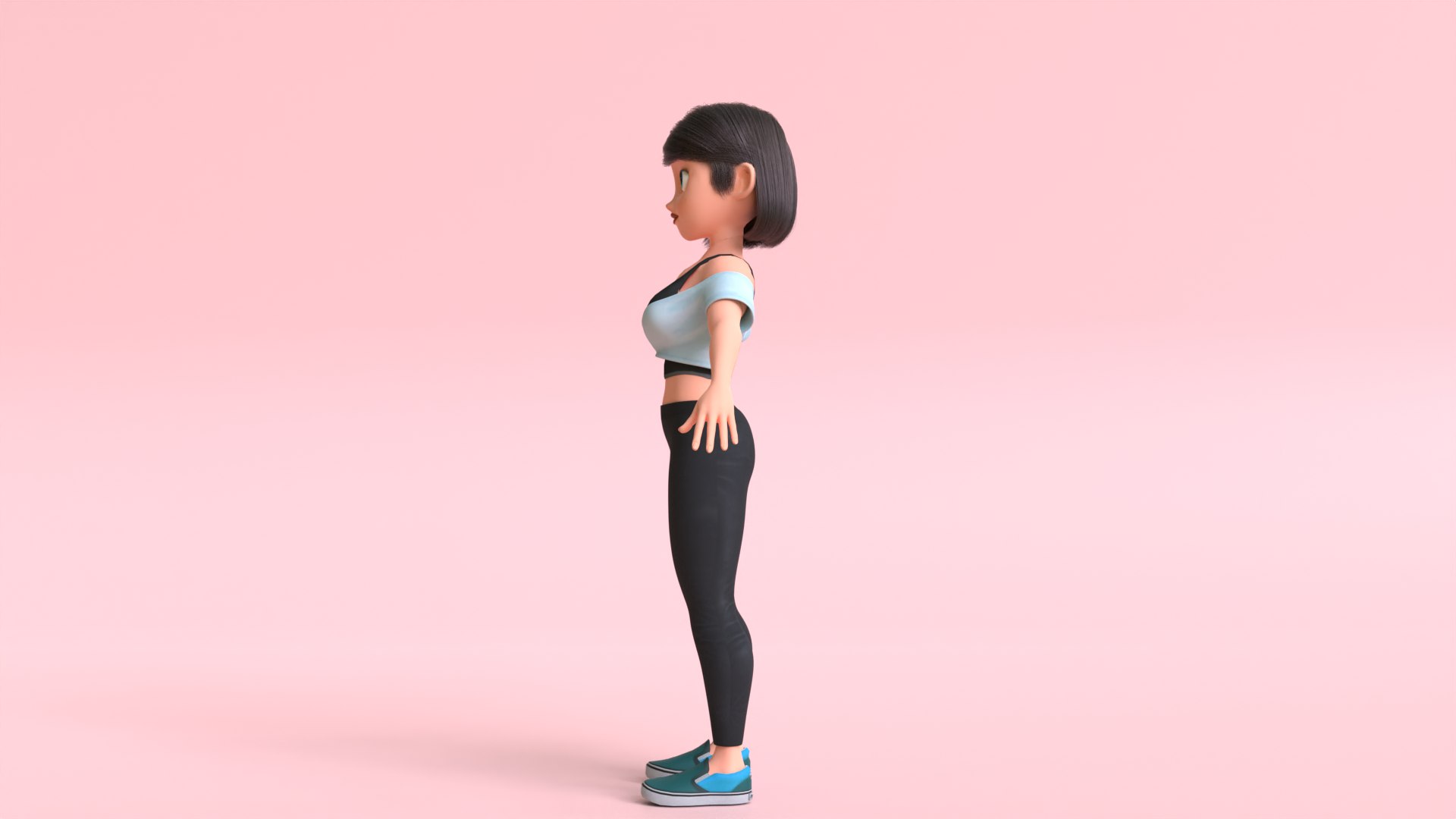 Jade Girl Cartoon Character Model - TurboSquid 1691841