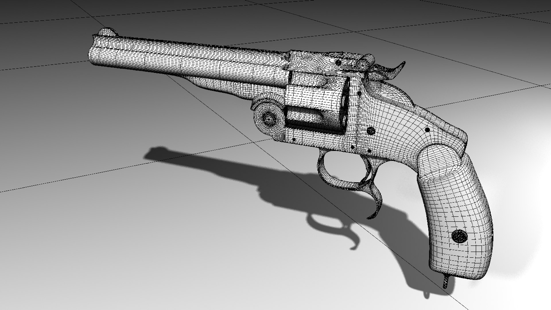 3d colt revolver gun model