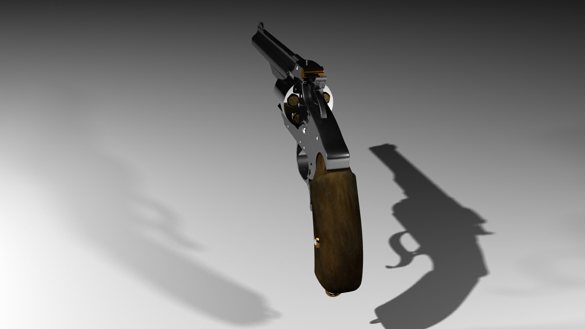 3d colt revolver gun model