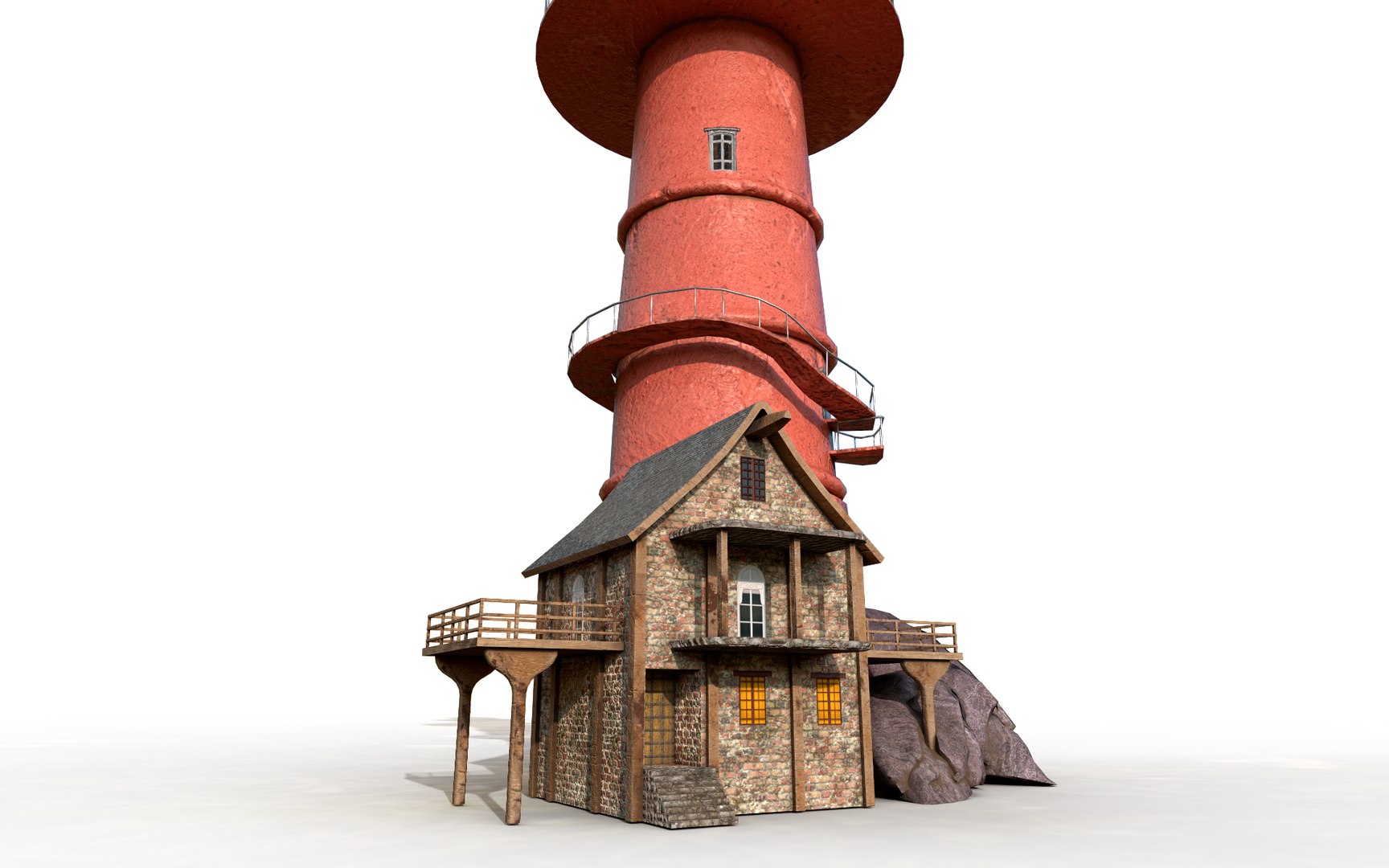 3D Beacon Low-poly 3D Model Model - TurboSquid 2123962