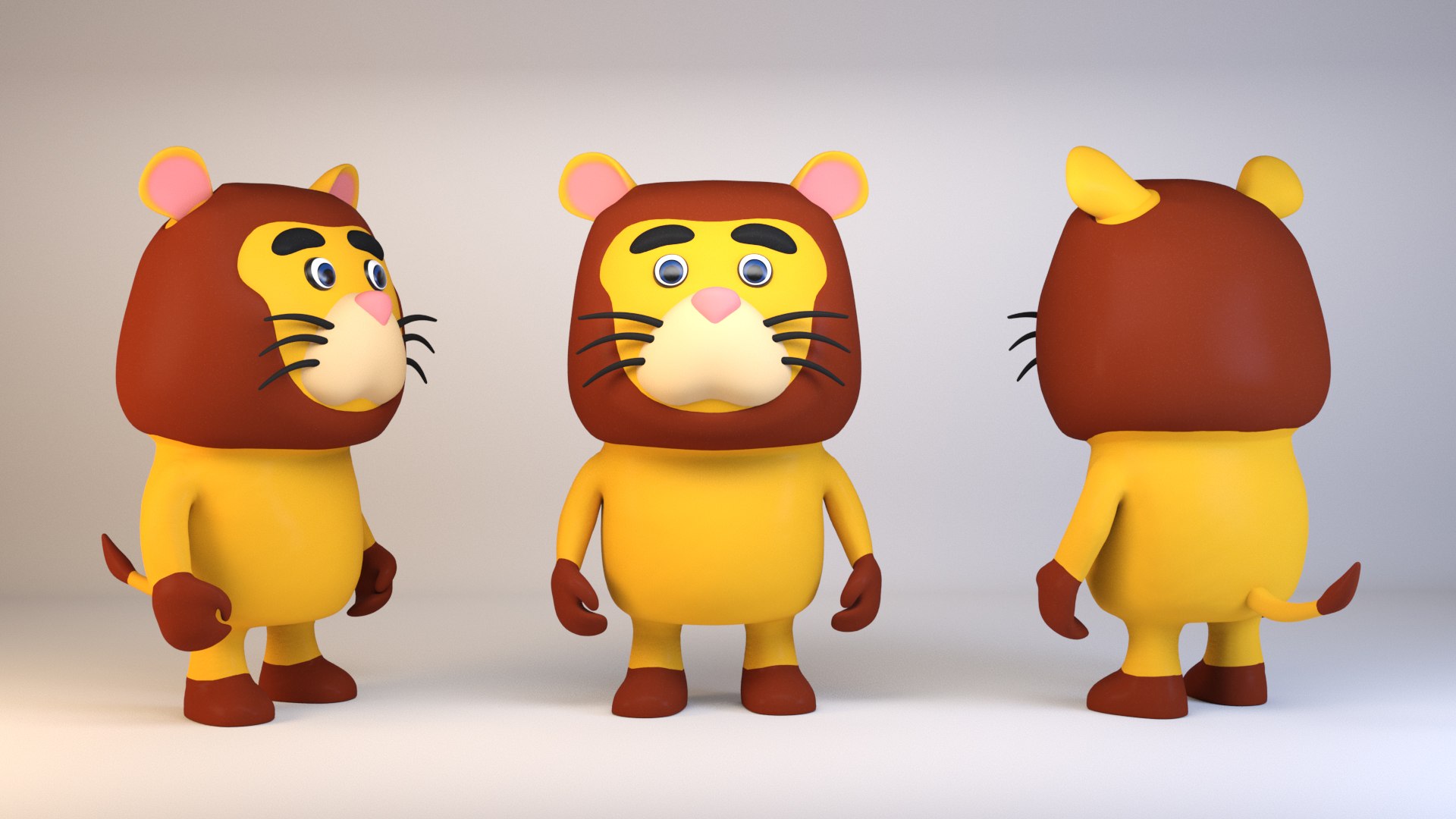 Cartoonish Humanoid Lion Character 3D Model - TurboSquid 2251568