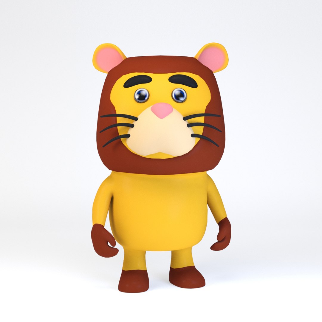 Cartoonish Humanoid Lion Character 3D Model - TurboSquid 2251568