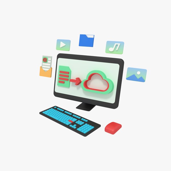 Upload files from computer to cloud storage 3D model - TurboSquid 1997550