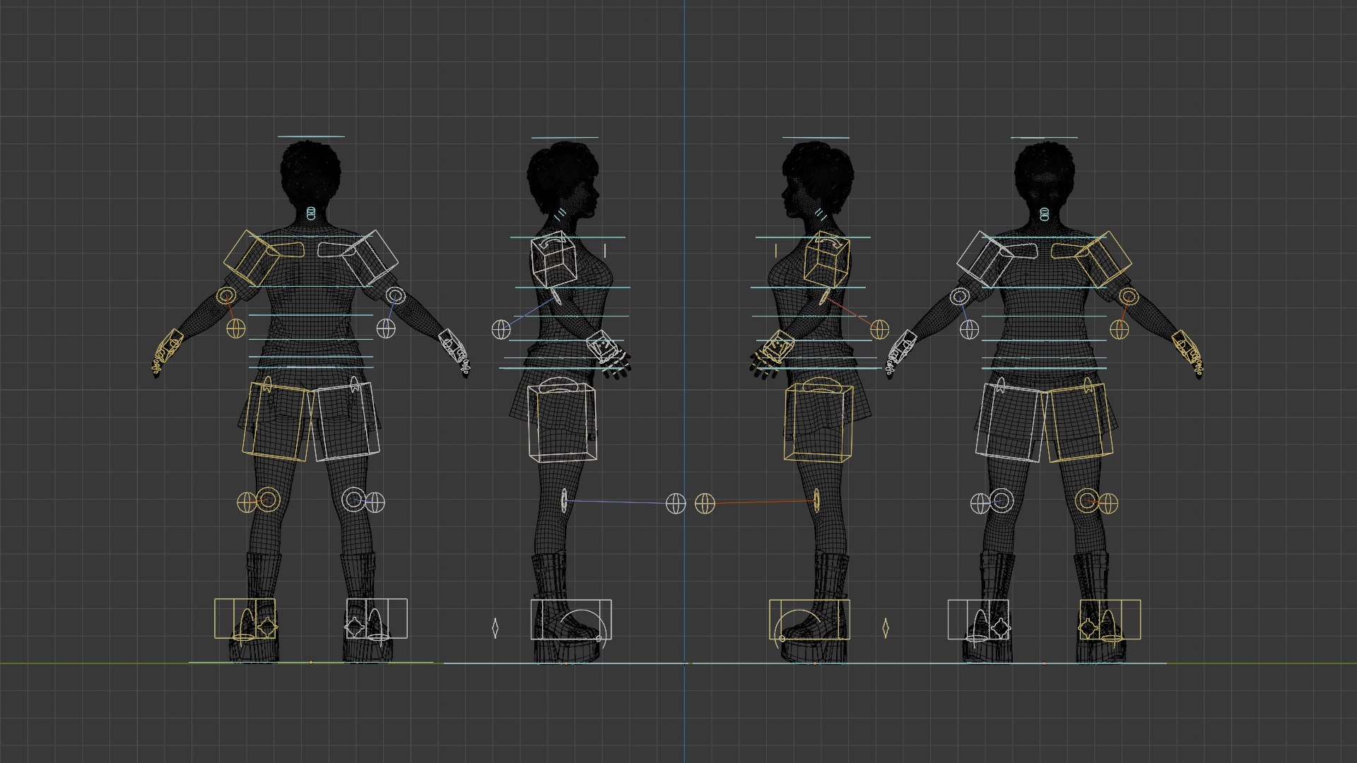 Game Ready Rigged Female Character With Tactical Look 3D Model ...