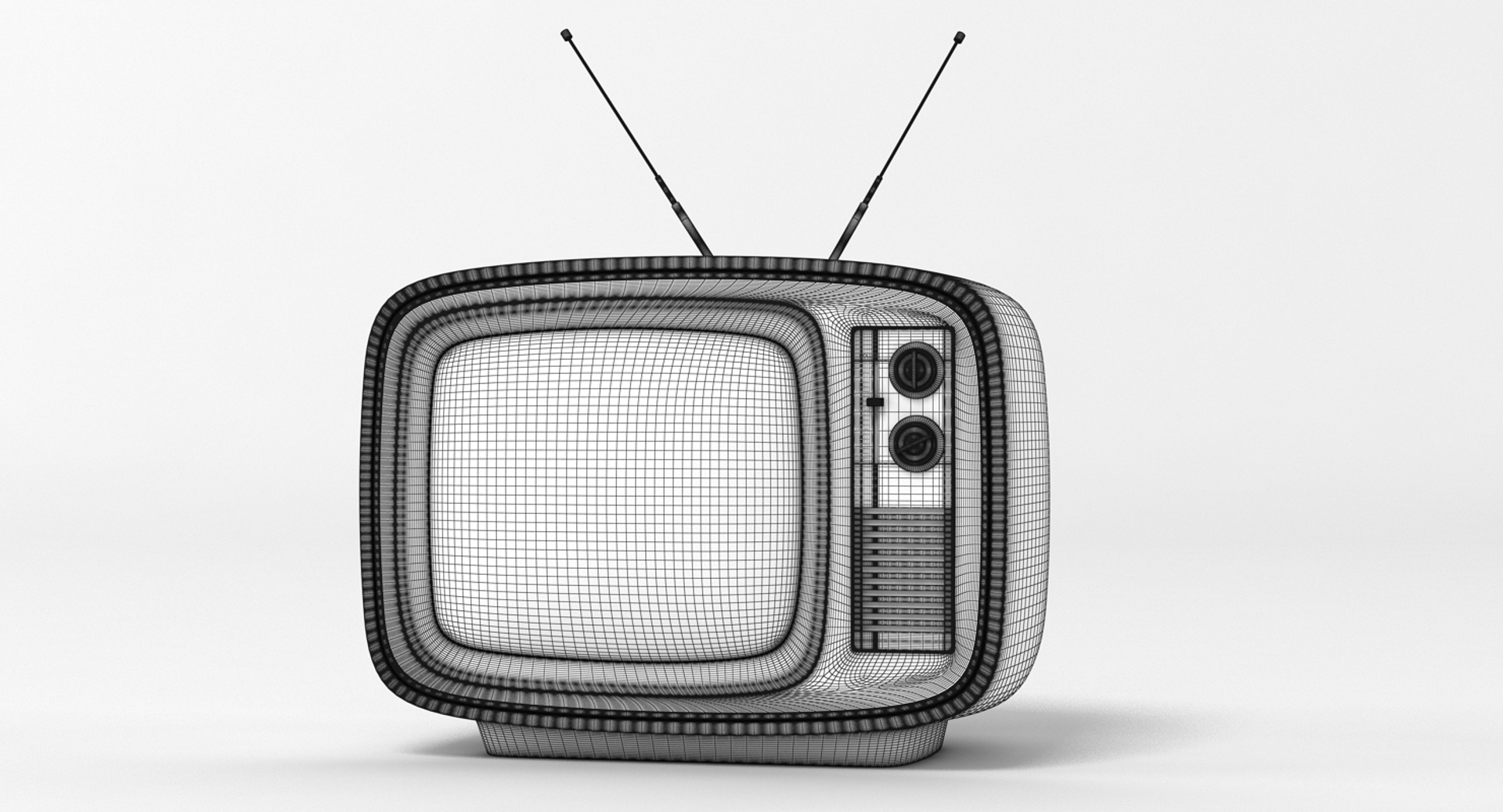 retro tv 3d model