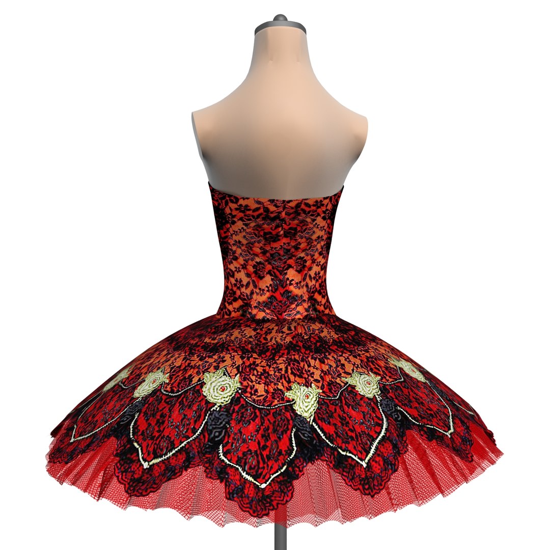 3D tutu ballet carmen costume model - TurboSquid 1432507