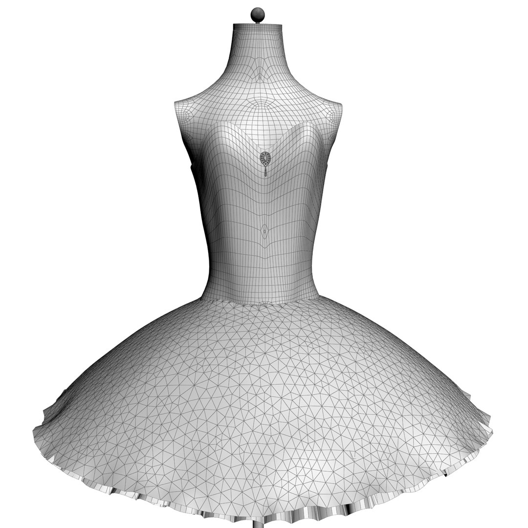 3D tutu ballet carmen costume model - TurboSquid 1432507