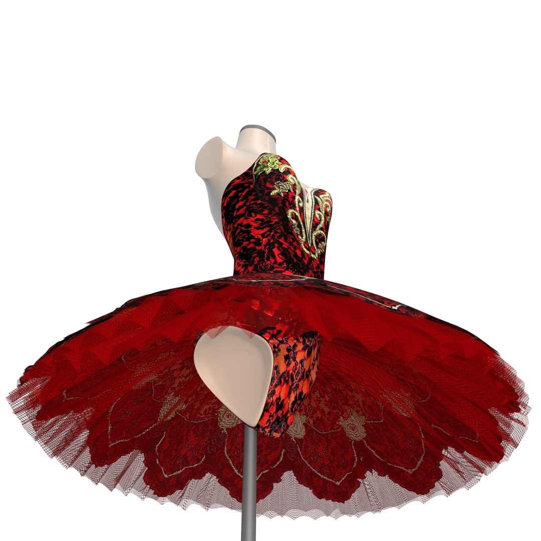 3D Tutu Ballet Carmen Costume Model - TurboSquid 1432507