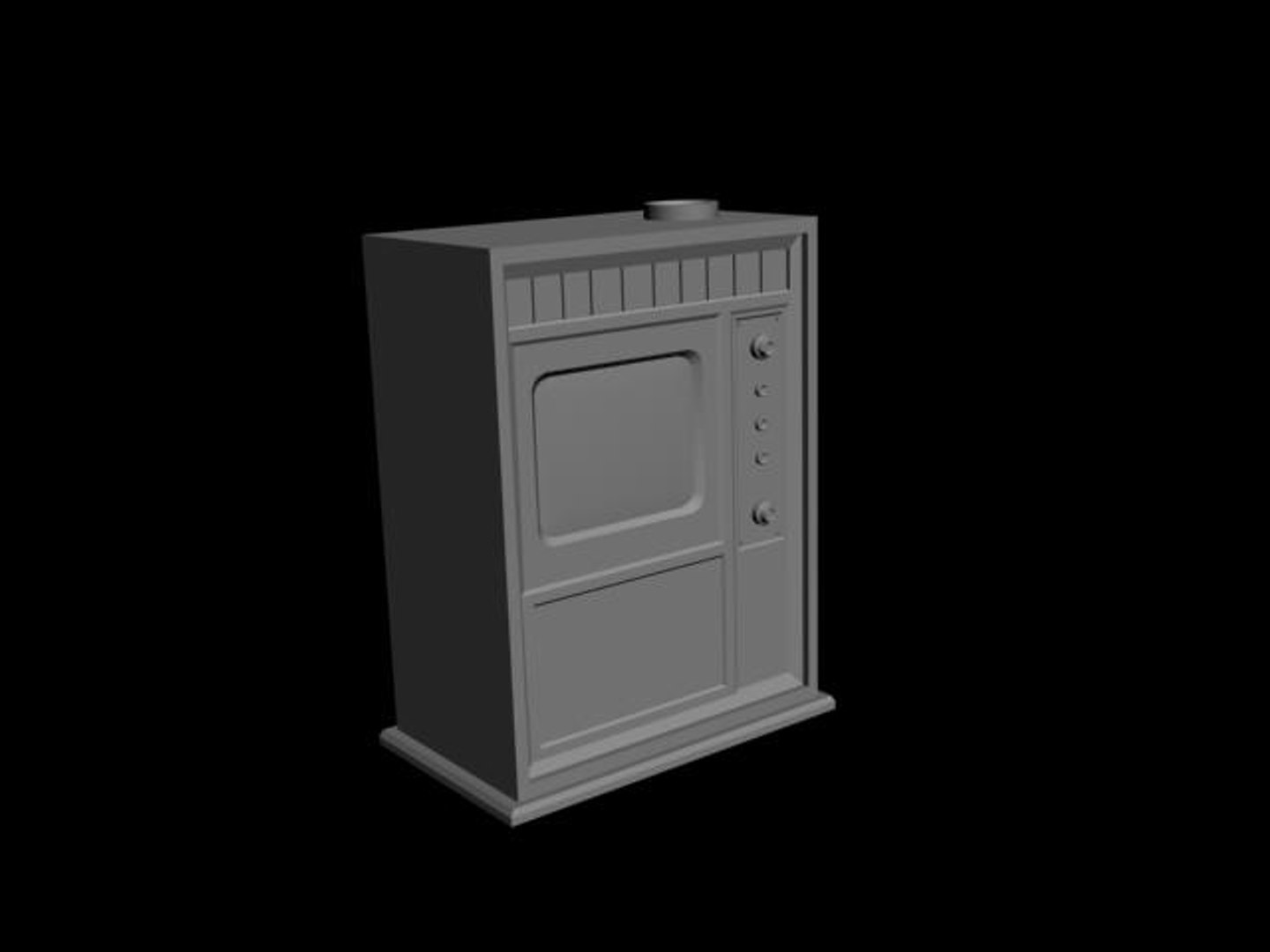 3d Model Of Old Tv