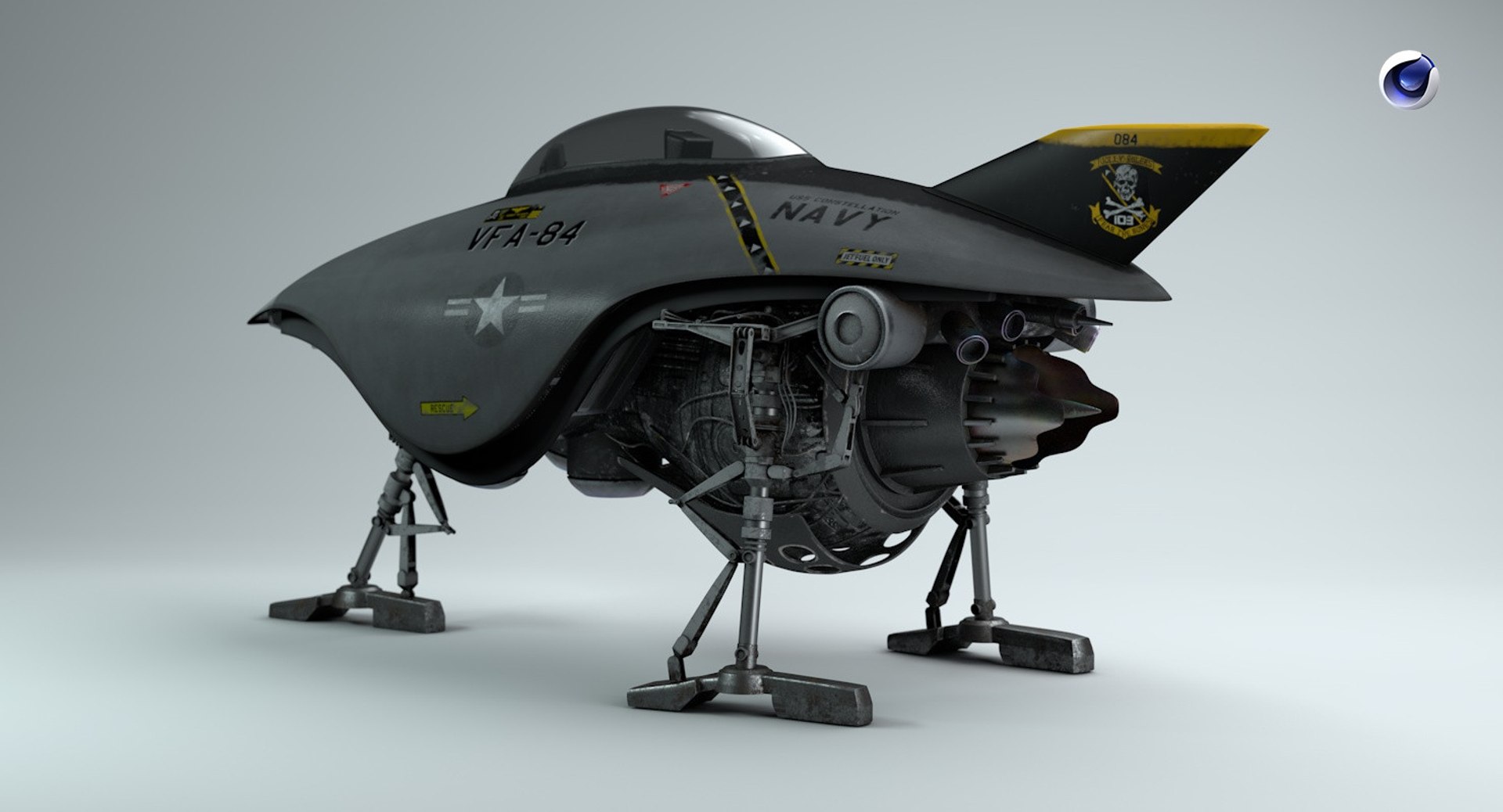3D Scifi Fighter Navy - TurboSquid 1459733