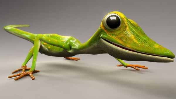 photorealistic gecko animate 3d obj