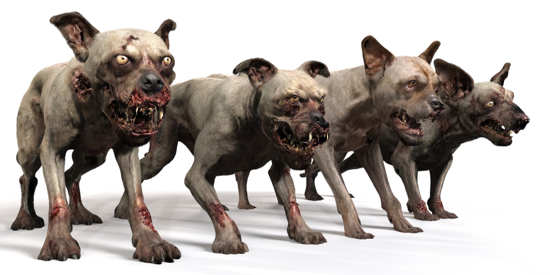 Old Furious Dog Pack 3D Model - TurboSquid 2325446