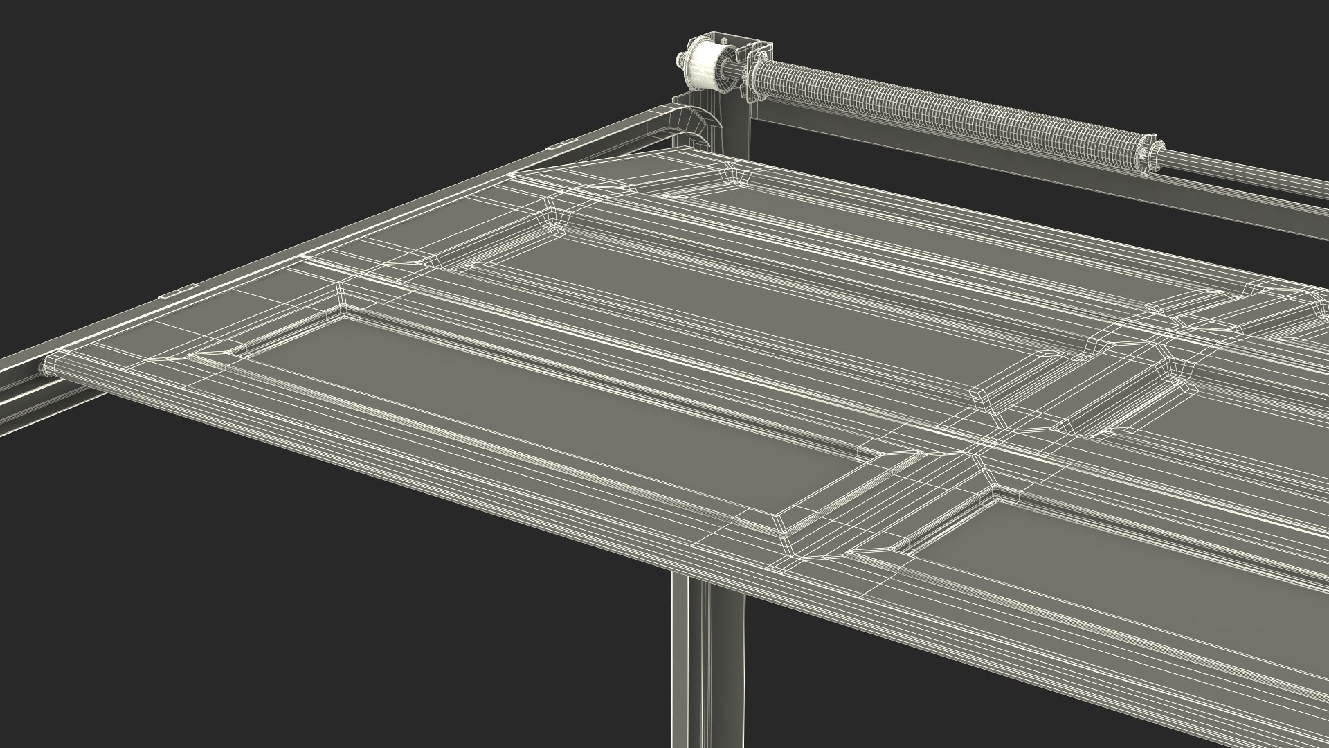 Retractable Garage Door Wide Open 3D - TurboSquid 2326768