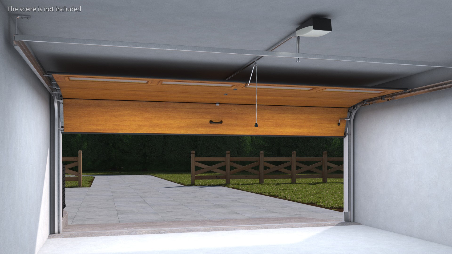 Retractable Garage Door Wide Open 3D - TurboSquid 2326768