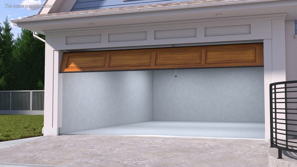modelo 3d Puerta de garaje retráctil de apertura completa - TurboSquid ...