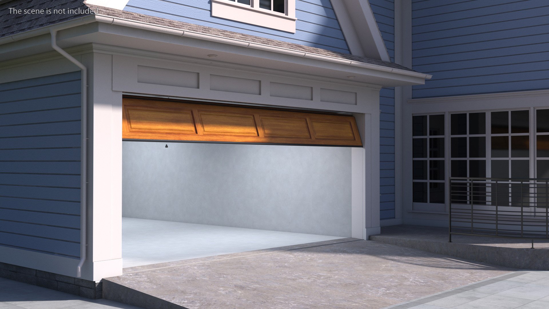 Retractable Garage Door Wide Open 3D - TurboSquid 2326768